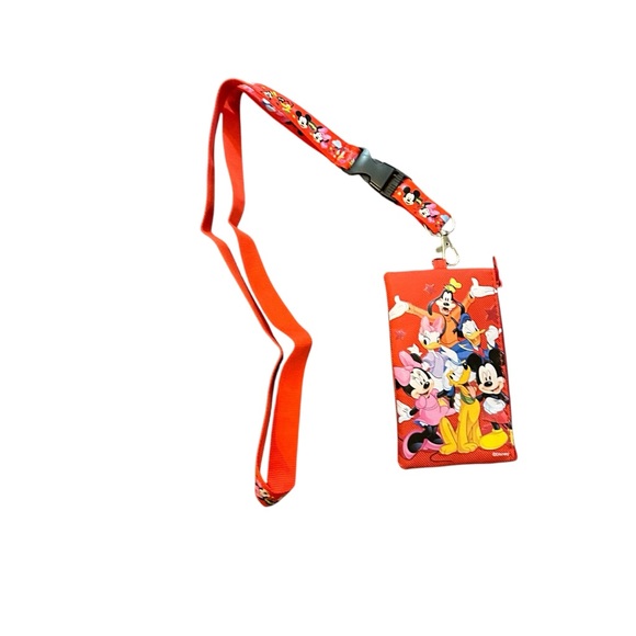 Disney | Bags | Disney Mickey And Friends Red Id Card Holder Wallet ...